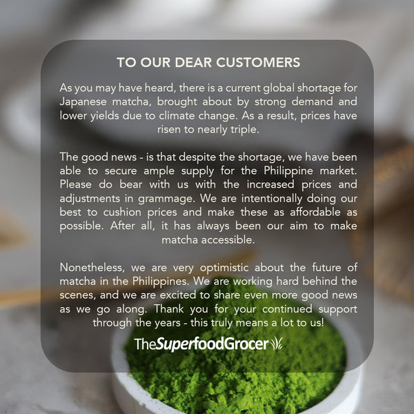 Matcha Green Tea Powder Philippines - The Superfood Grocer Philippines